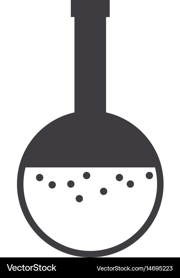 Glass beaker laboratory liquid bottle Royalty Free Vector