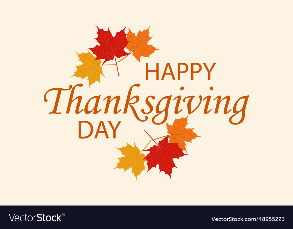 Happy thanksgiving greeting card Royalty Free Vector Image