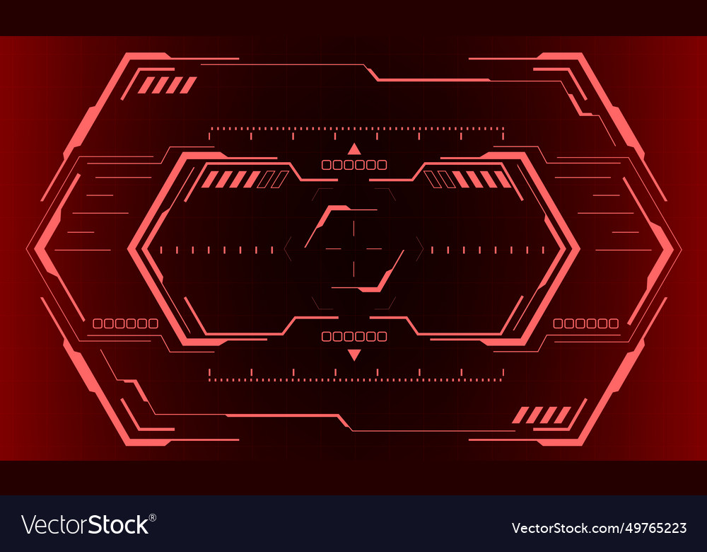 Hud sci-fi hexagon interface screen view Vector Image