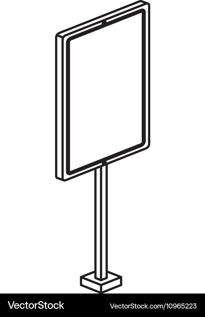 Isolated and silhouette road sign design Vector Image
