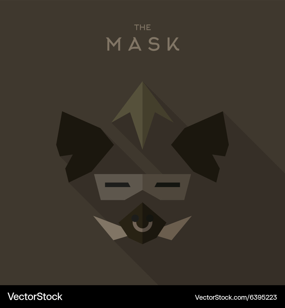 Mask hero superhero flat style icon logo Vector Image