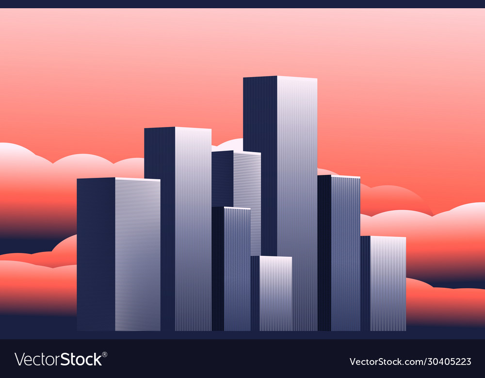 Modern Beautiful City Royalty Free Vector Image