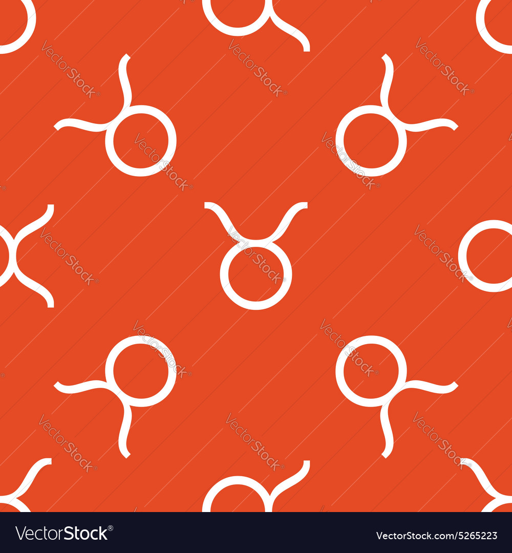 Orange taurus pattern Royalty Free Vector Image