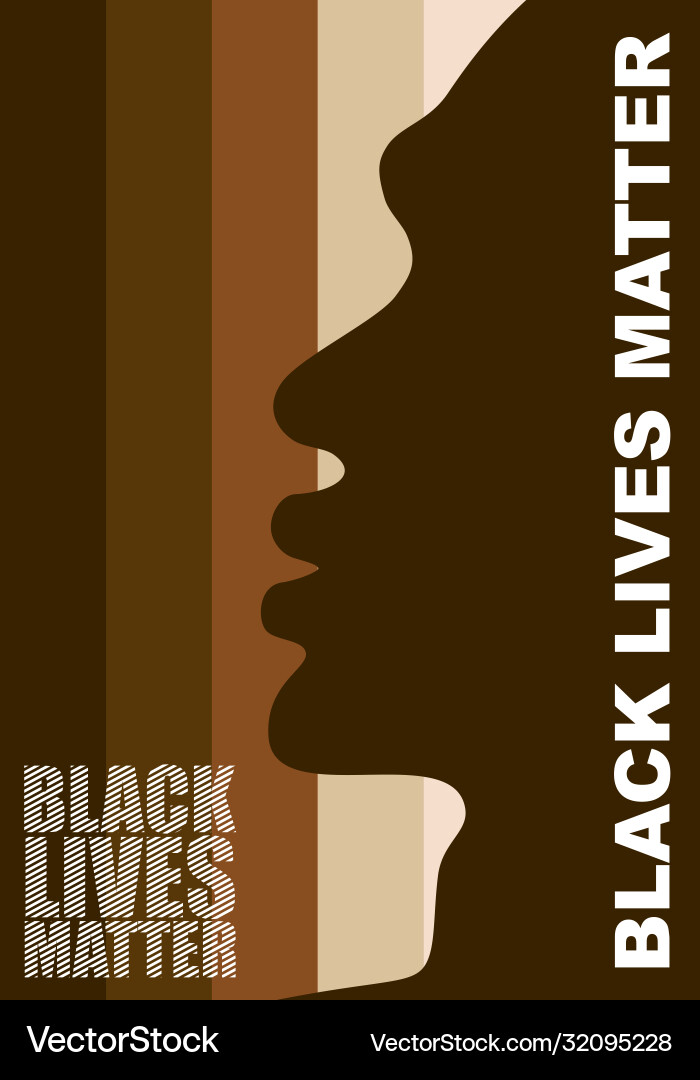 Brown striped poster with a silhouette mans Vector Image