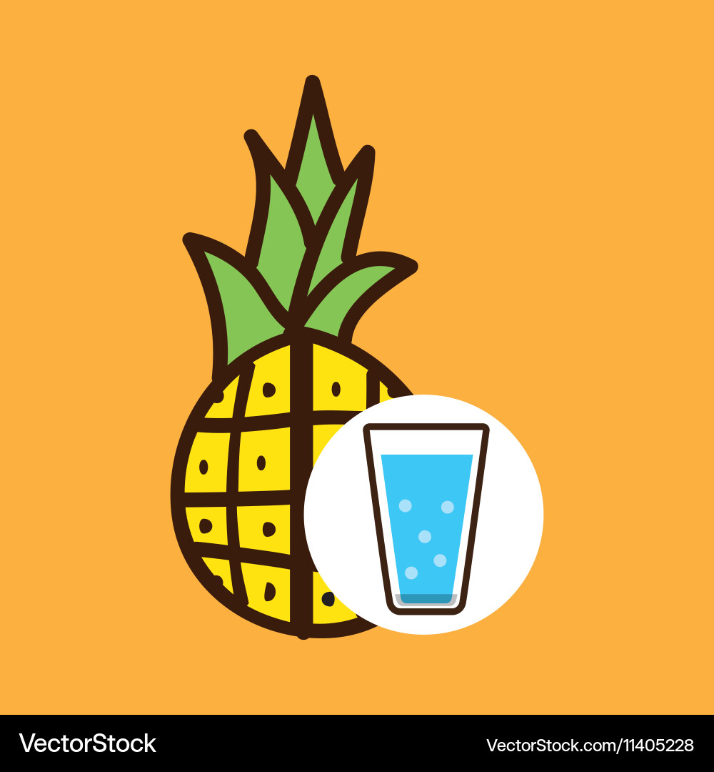 Cartoon cup glass water Royalty Free Vector Image