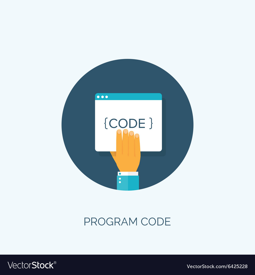 Coding flat computing Royalty Free Vector Image