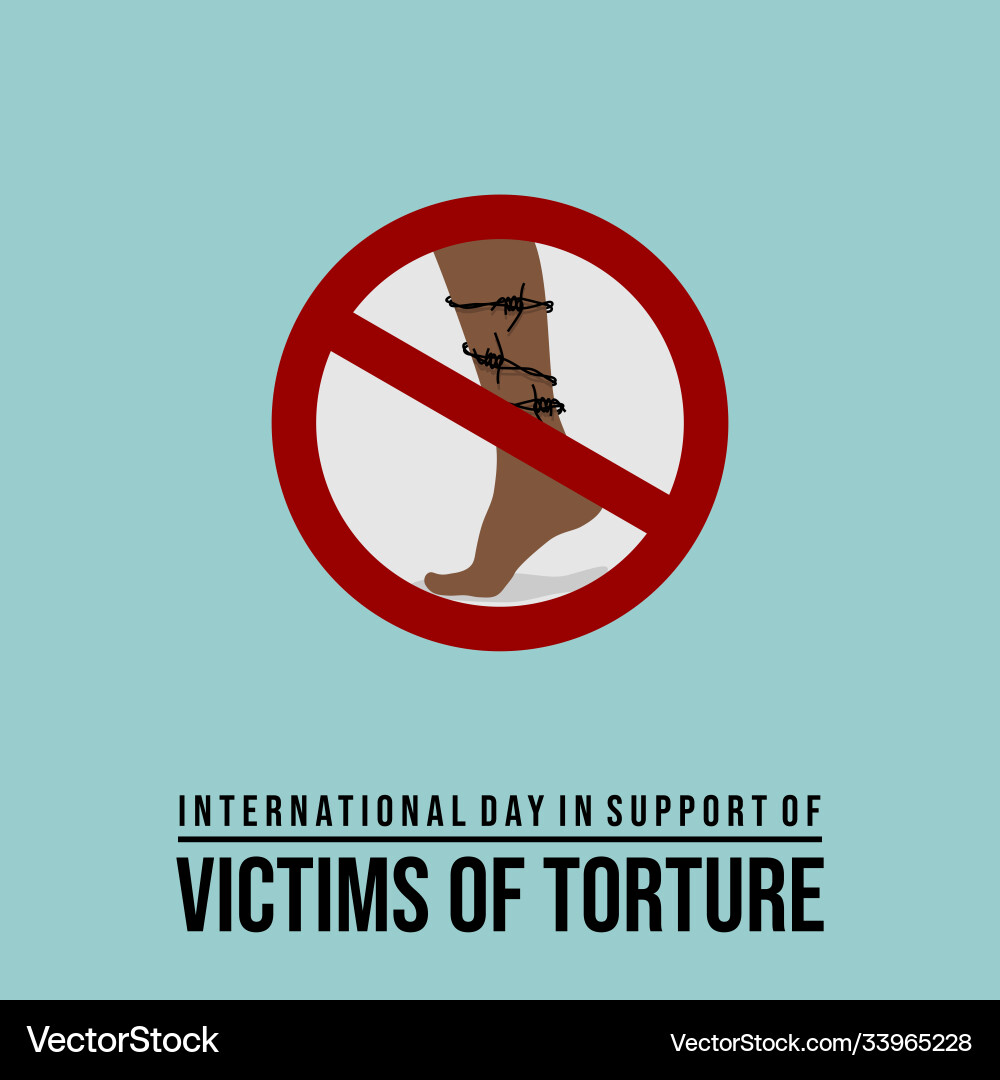 International Day In Support Victims Torture Vector Image