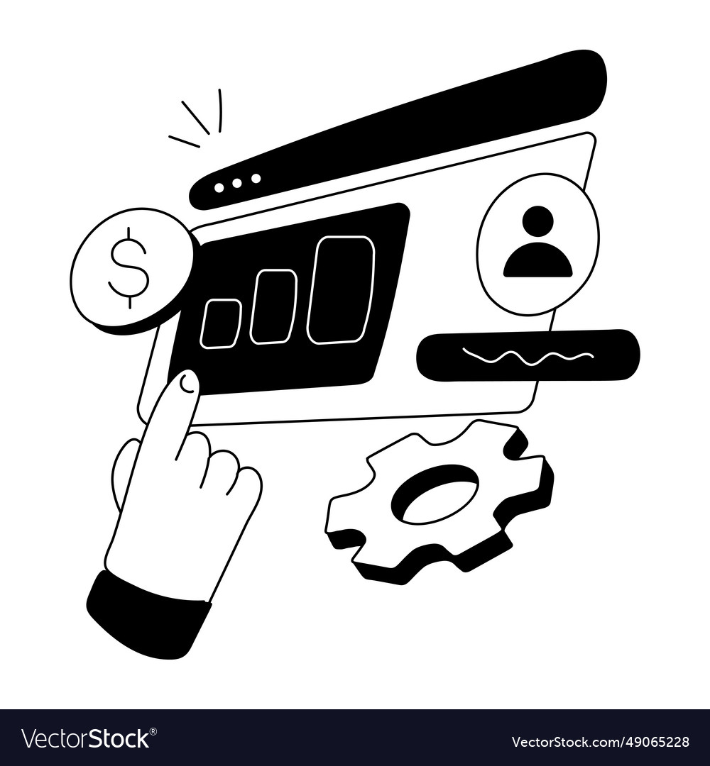 Ppc analysis Royalty Free Vector Image - VectorStock