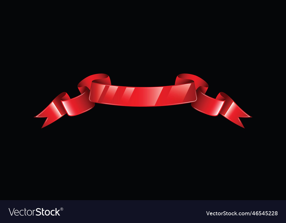 Red ribbons Royalty Free Vector Image - VectorStock