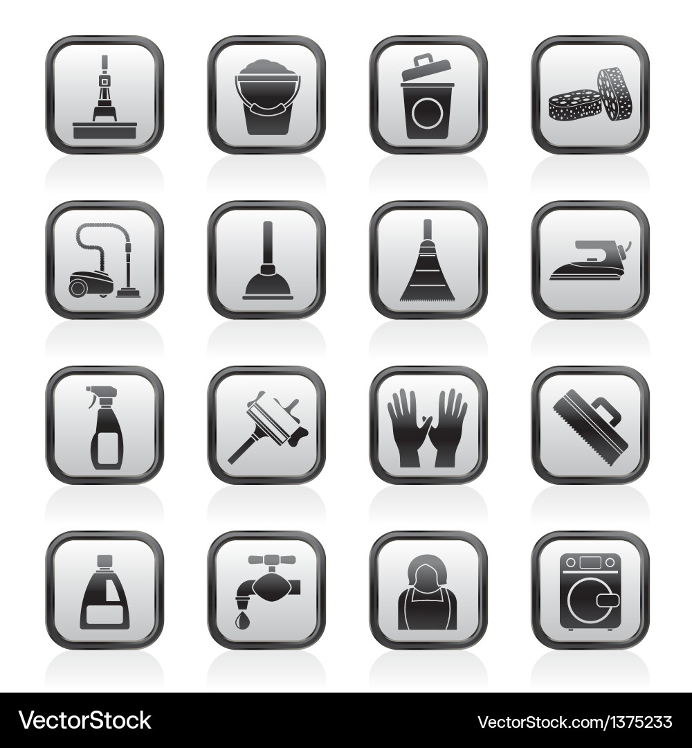 Cleaning and hygiene icons Royalty Free Vector Image