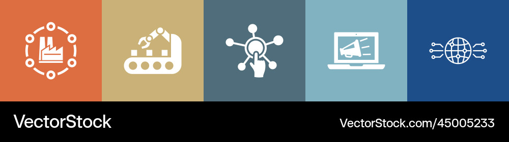 Digital revolution icons infographic design Vector Image