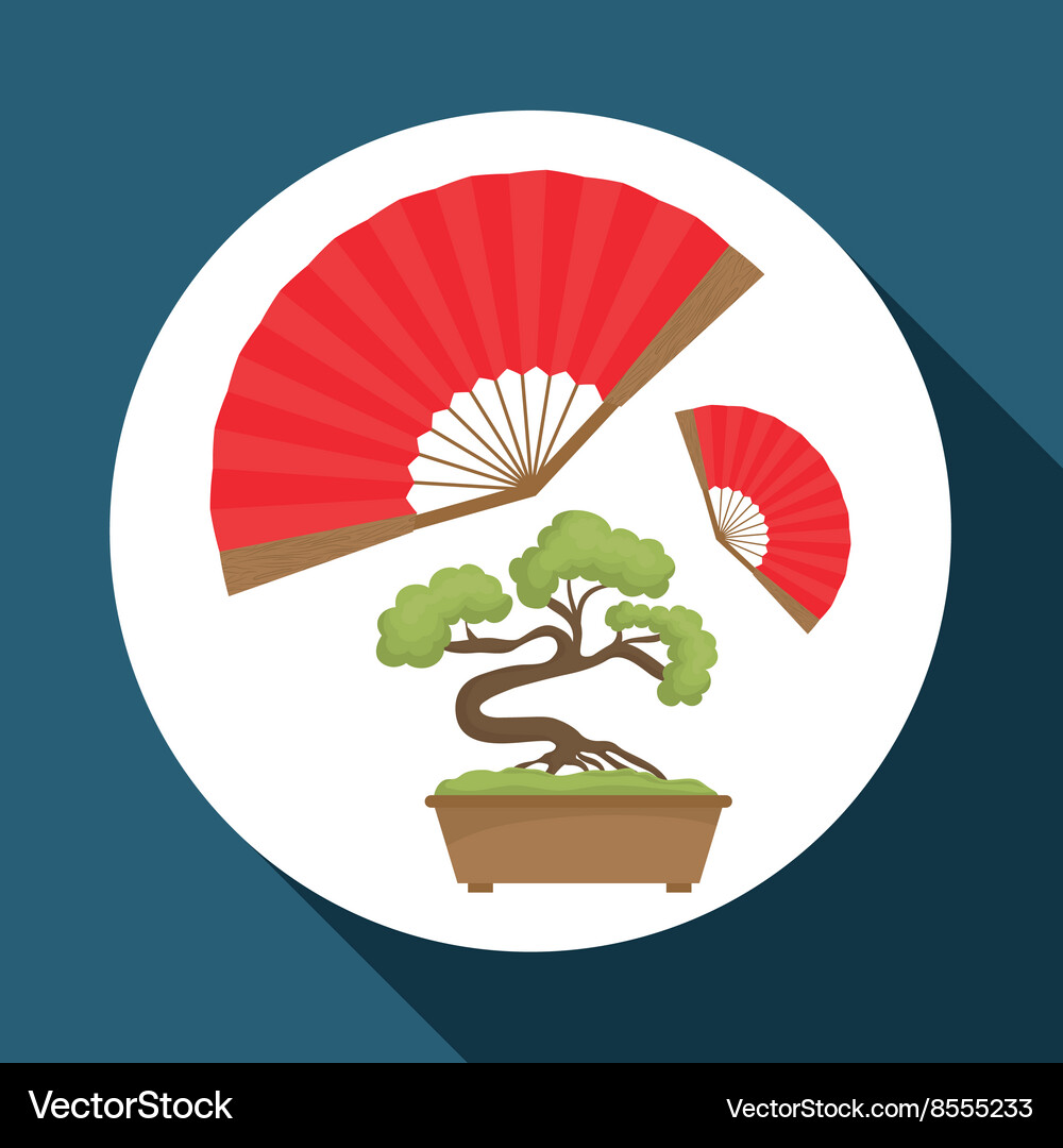 Flat of japan design Royalty Free Vector Image