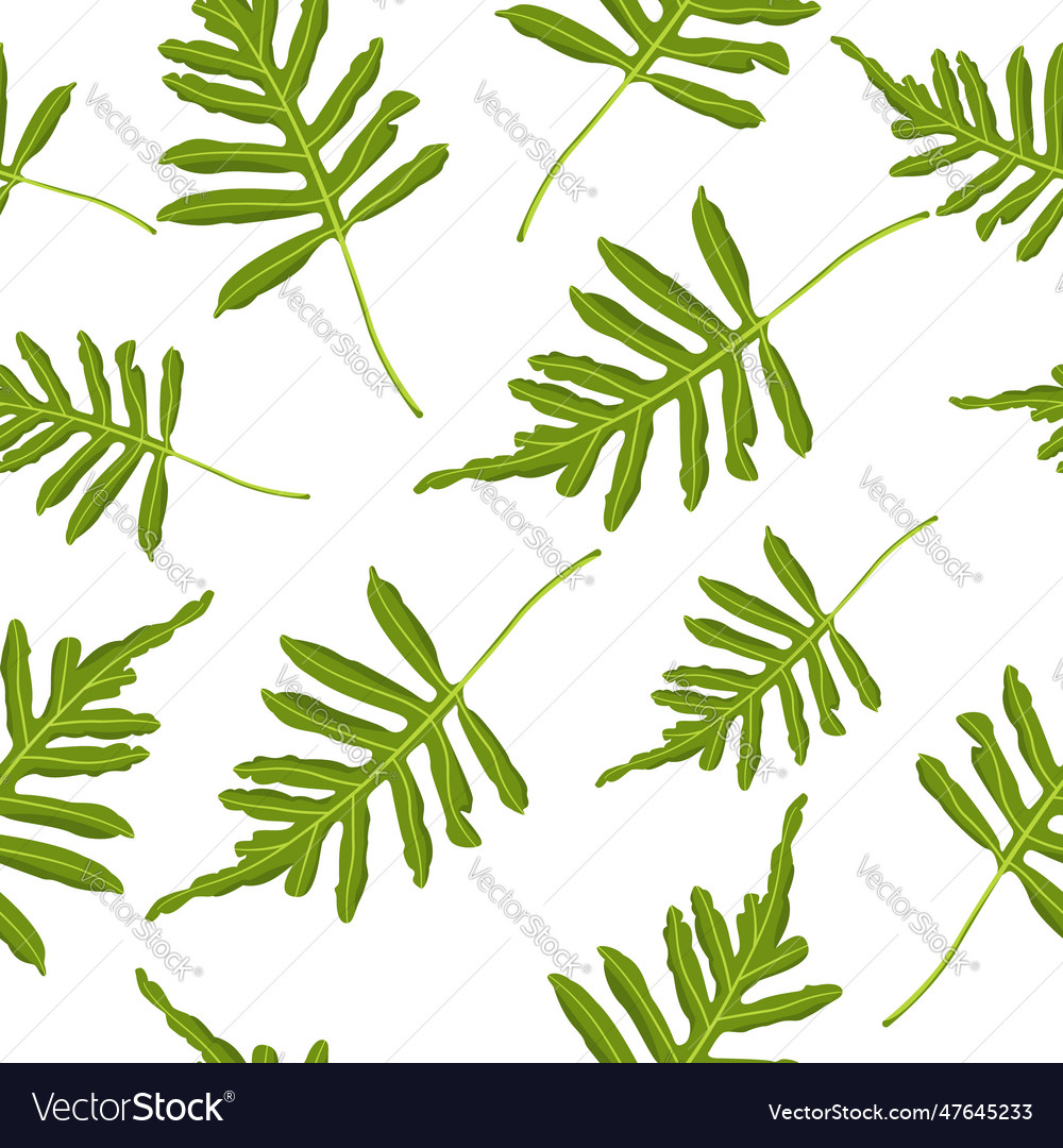 Green leaf seamless pattern Royalty Free Vector Image