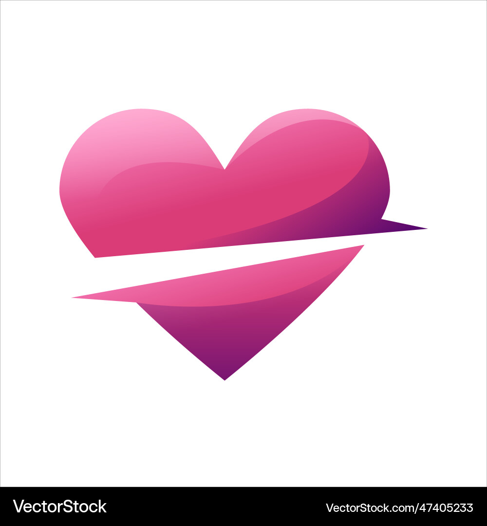 Love gradient design pink color logo icon Vector Image