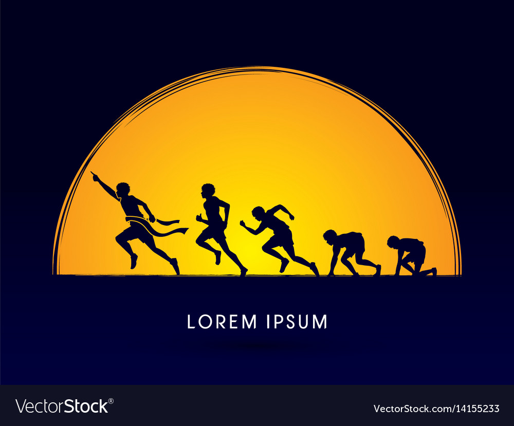 Running step Royalty Free Vector Image - VectorStock