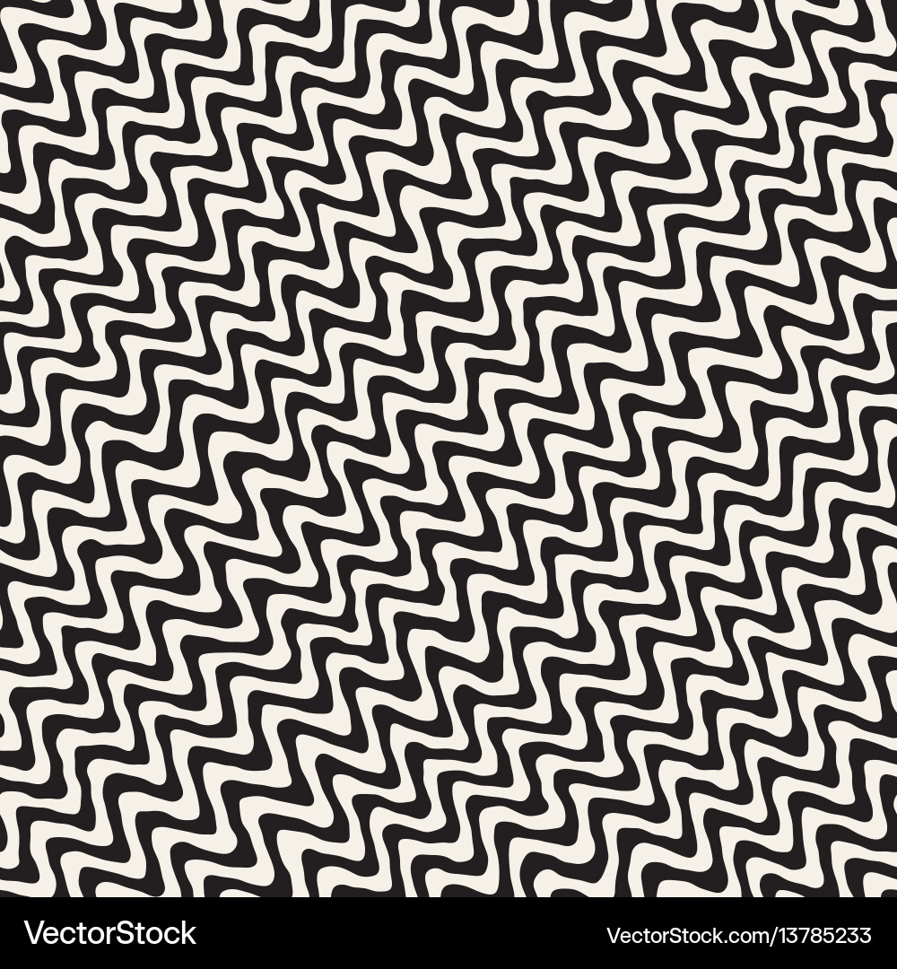 Seamless wavy hand drawn stripes pattern Vector Image