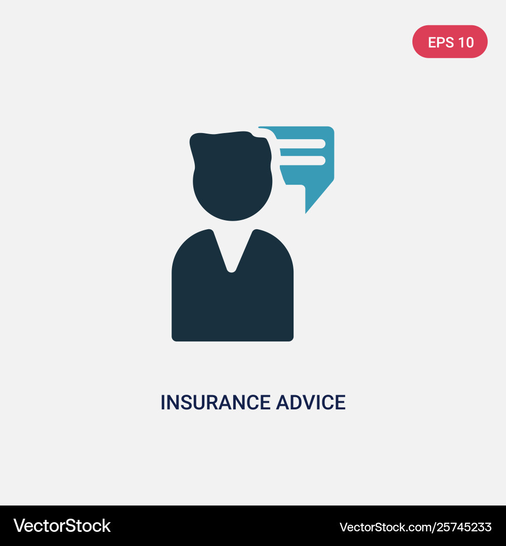 Two color insurance advice icon from Royalty Free Vector