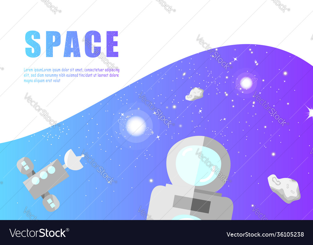 Astronomy and space stars galaxy presentation Vector Image