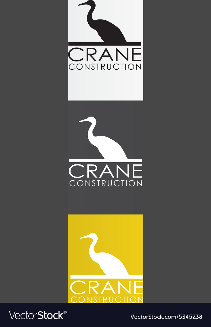Crane logo Royalty Free Vector Image - VectorStock