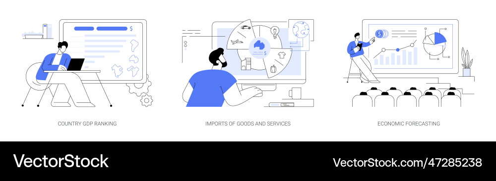 Economic statistics abstract concept Royalty Free Vector