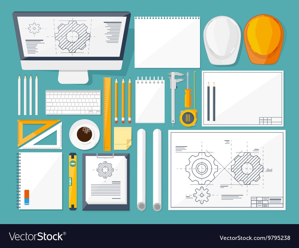 Engineering and architecture Royalty Free Vector Image