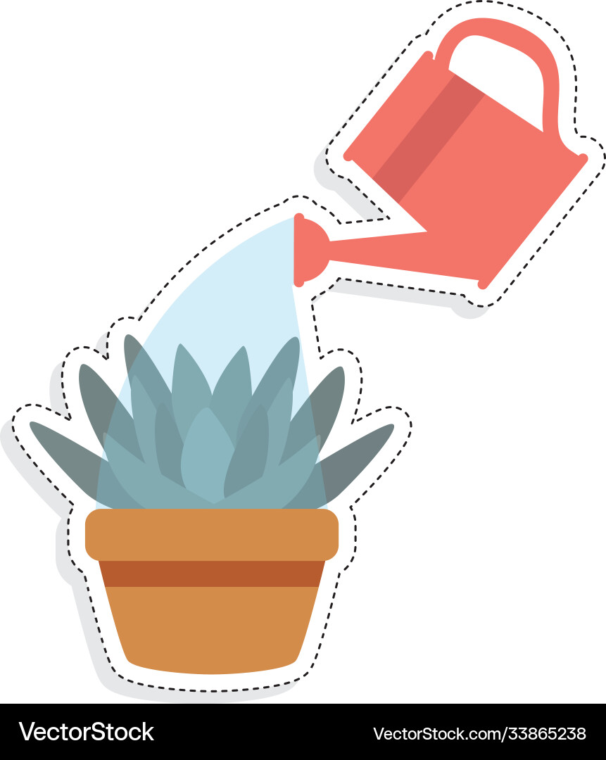 Isolated plant watering icon Royalty Free Vector Image