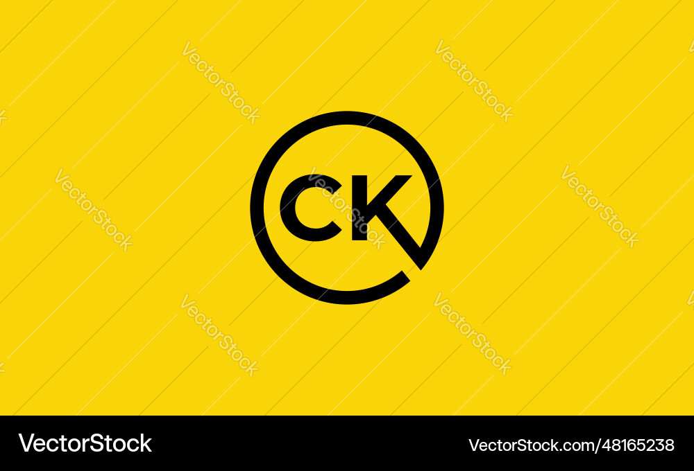 Letter ck logo design clean and modern ck logo Vector Image