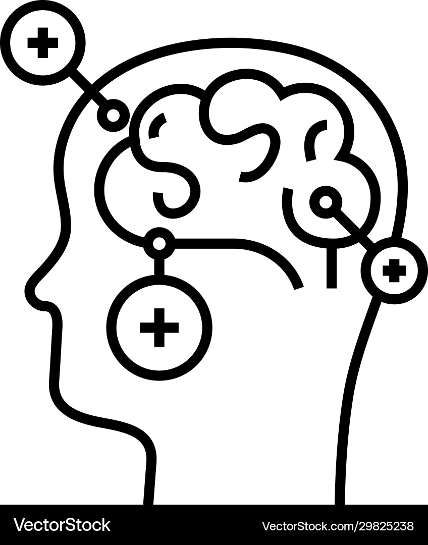 Mind puzzles line icon concept sign outline Vector Image