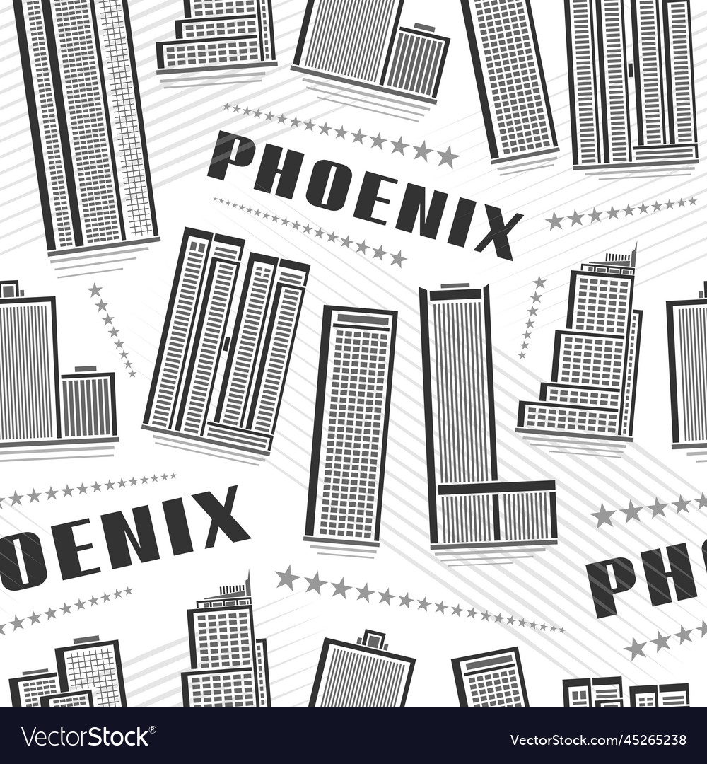 Phoenix seamless pattern Royalty Free Vector Image