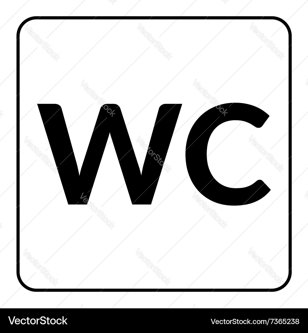 Restroom wc toilet sign Royalty Free Vector Image