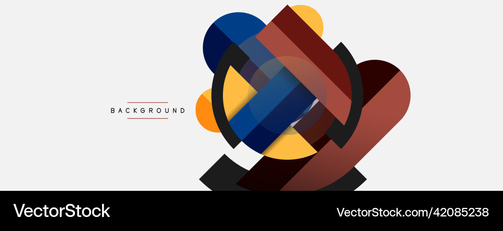 Round geometric shapes lines and circles Vector Image