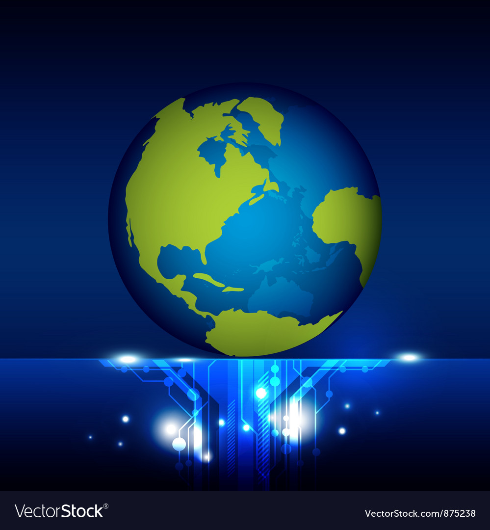 World technology Royalty Free Vector Image - VectorStock