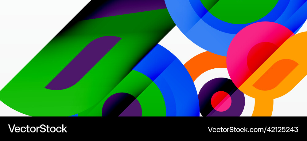 Abstract round shapes background minimalist Vector Image