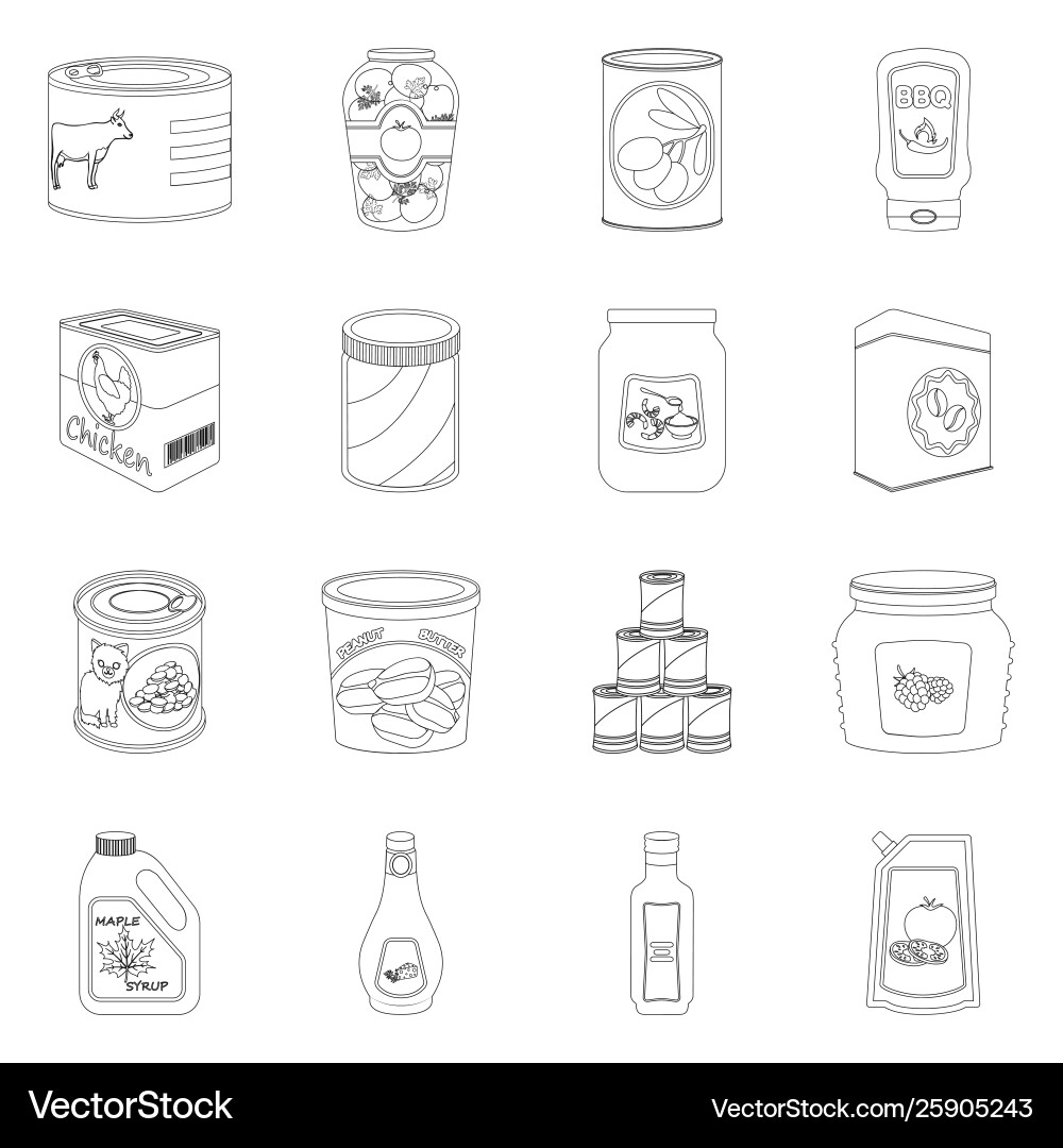 Can and food symbol Royalty Free Vector Image - VectorStock