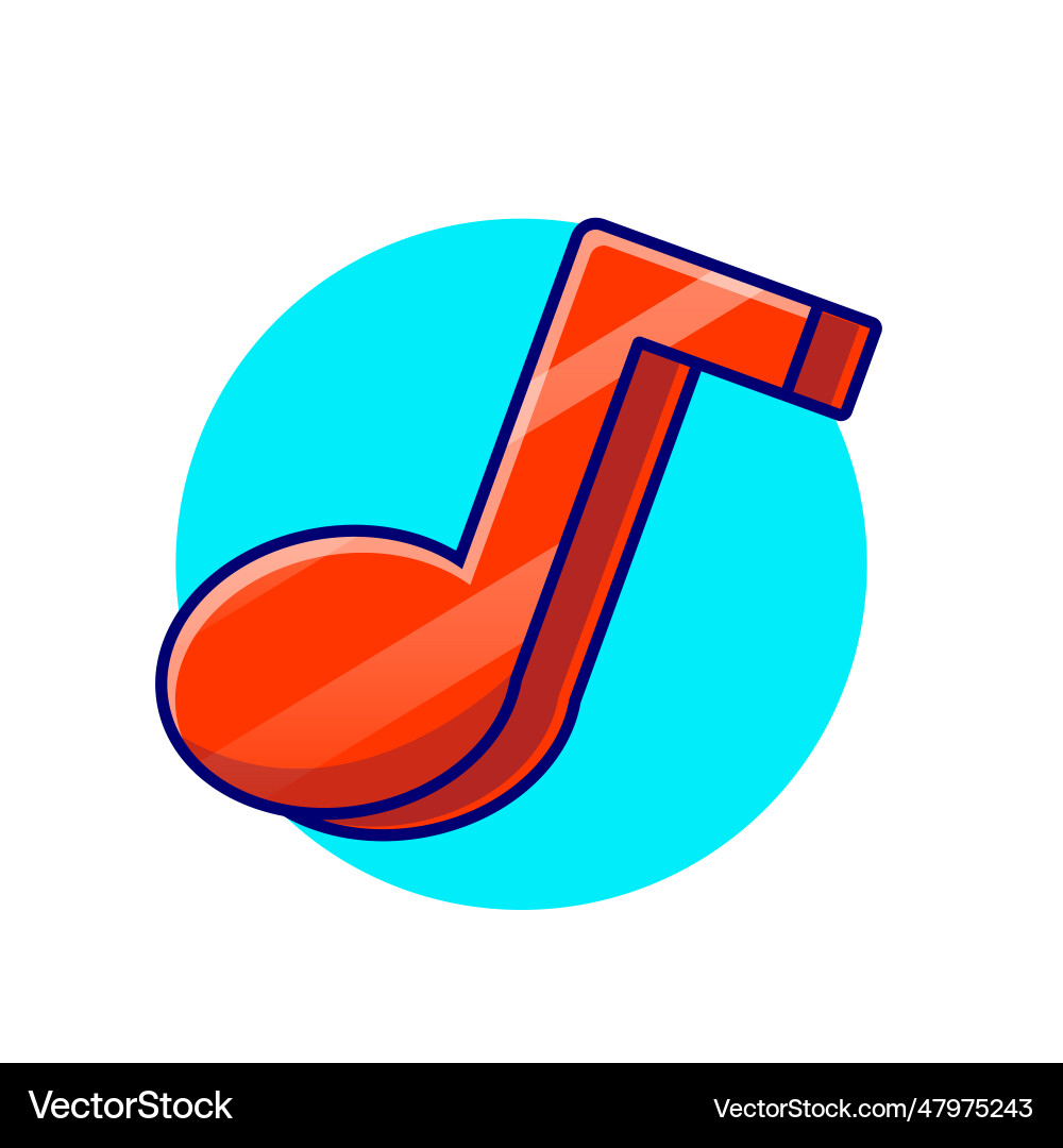 Colorful music note cartoon Royalty Free Vector Image