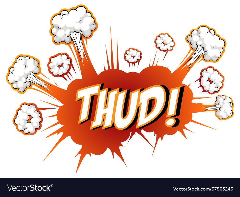 Comic speech bubble with thud text Royalty Free Vector Image