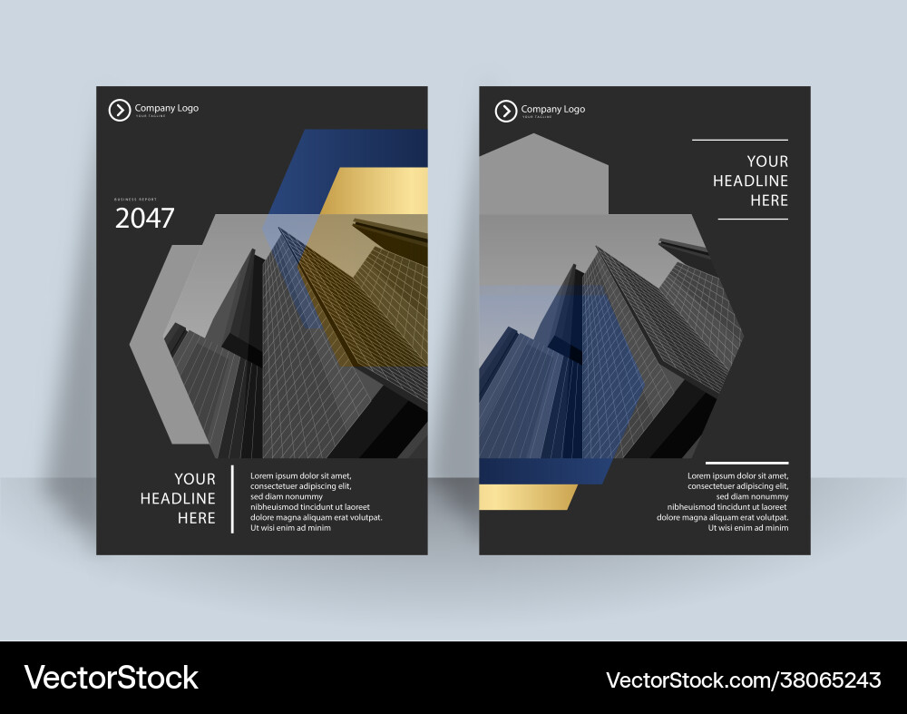 Corporate business cover template design set Vector Image