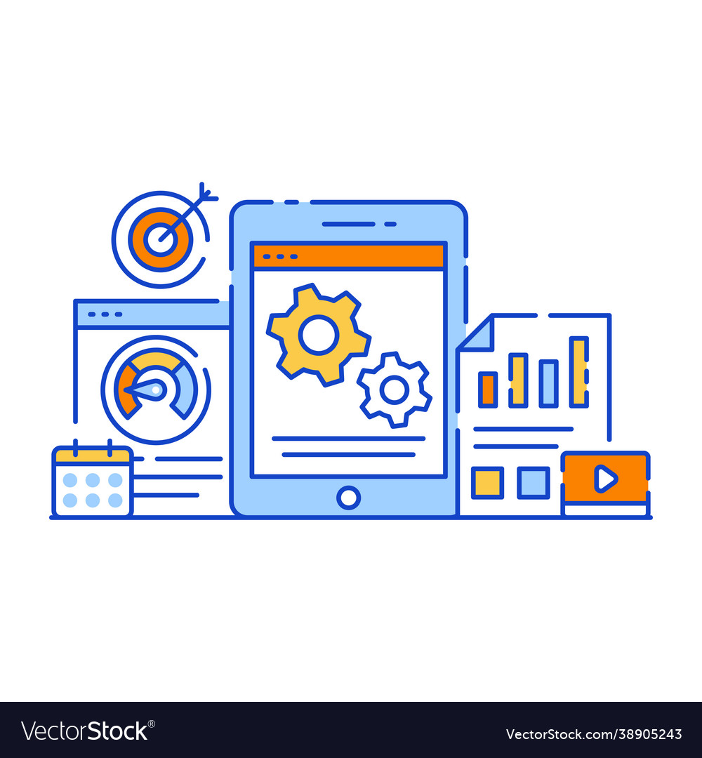 Mobile optimization Royalty Free Vector Image - VectorStock Mobile optimization Royalty Free Vector Image - VectorStock