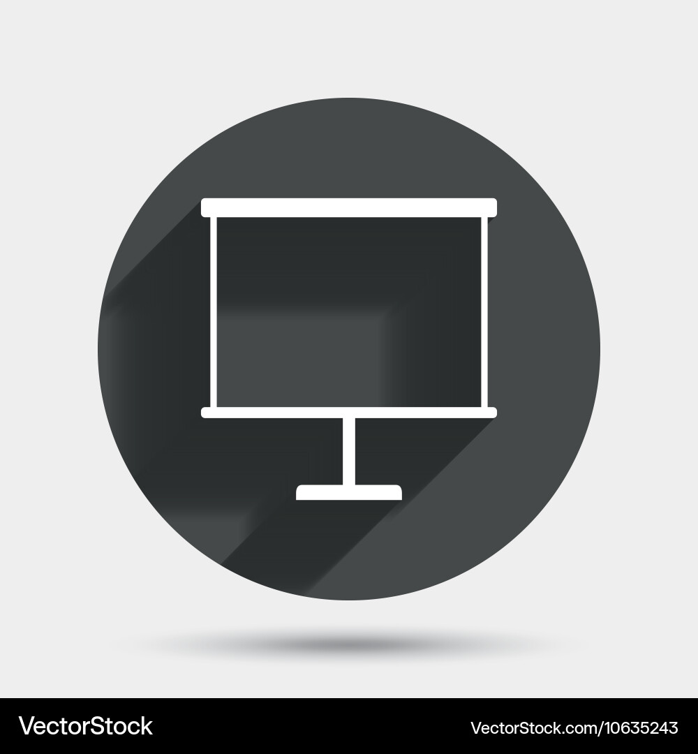 Presentation billboard sign icon ppt symbol Vector Image