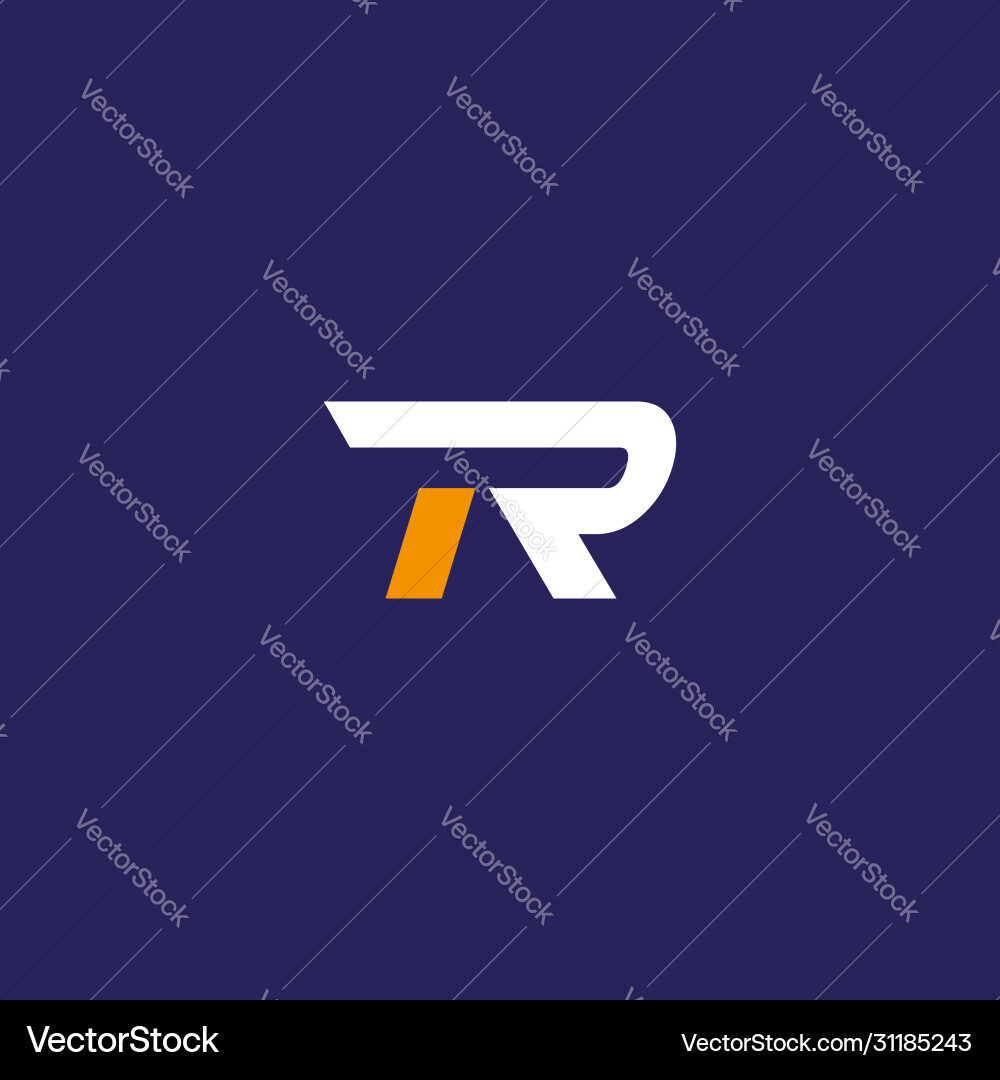 Tr logo abstract letter tr logo design eps10 Vector Image