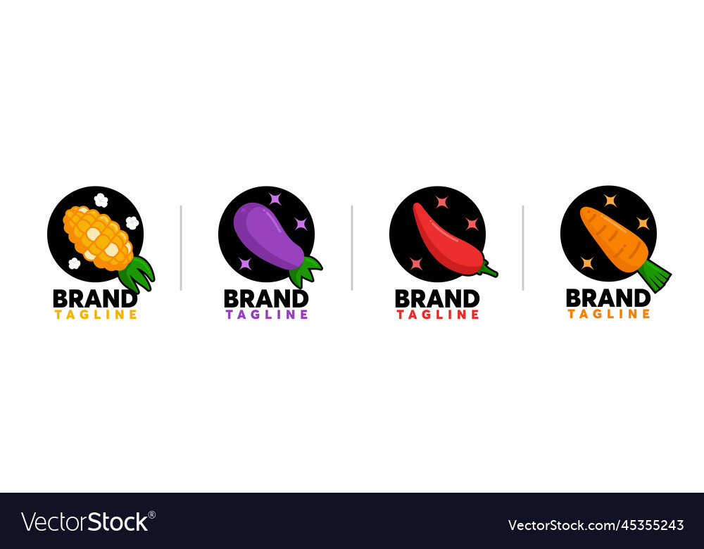 Vegetable rocket logos Royalty Free Vector Image