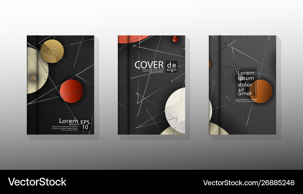 Abstract book cover design with a galaxy Vector Image