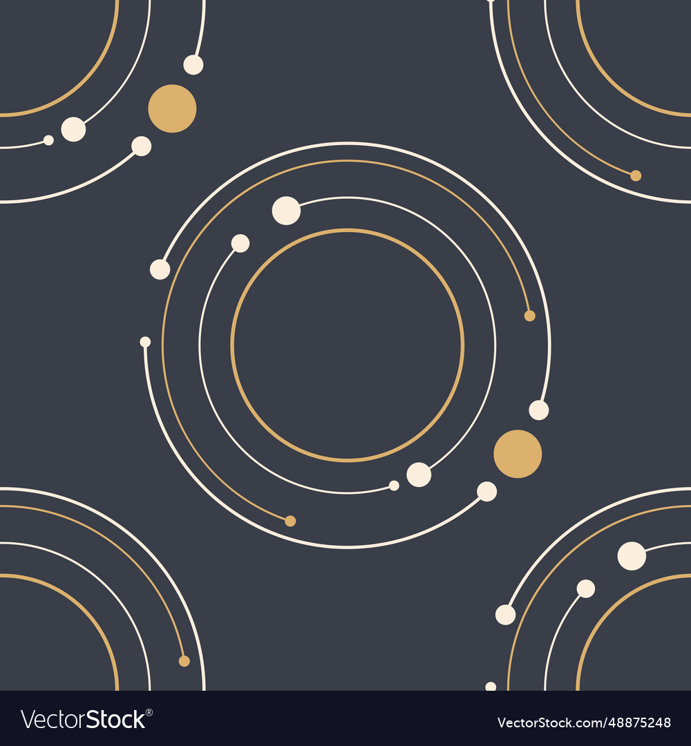 Abstract geometric seamless pattern with circles Vector Image