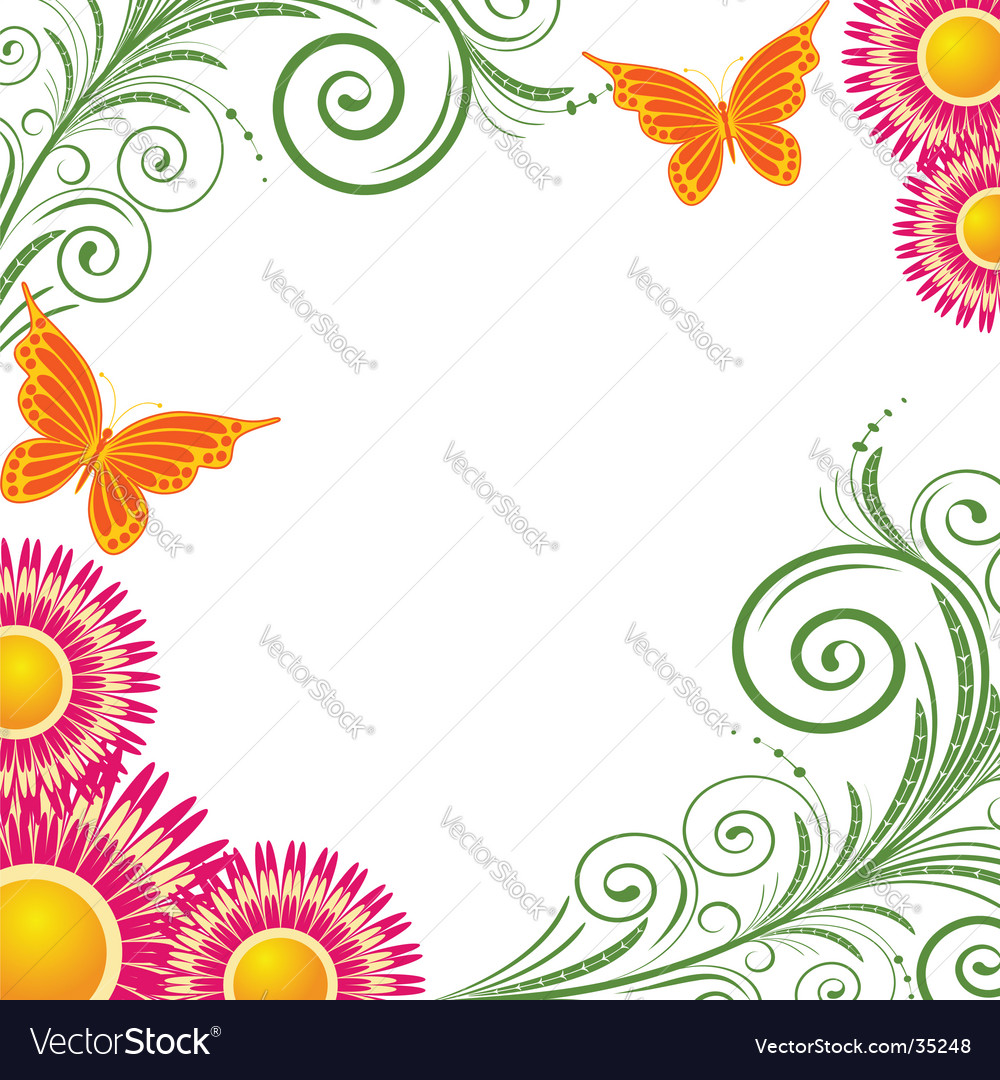 Background with abstract pink flowers Royalty Free Vector