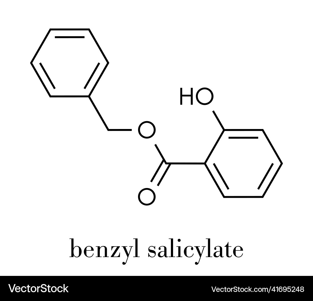 Benzyl salicylate 4-hydroxybenzoate Royalty Free Vector