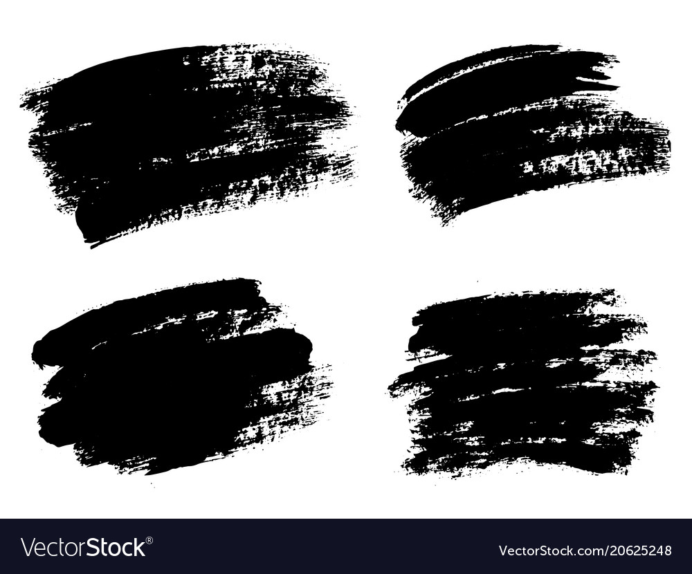 Black paint ink brush stroke brush line or Vector Image