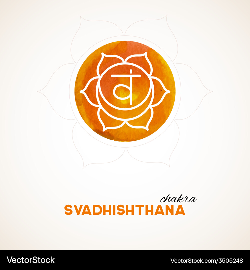 Color chakra watercolor design Royalty Free Vector Image