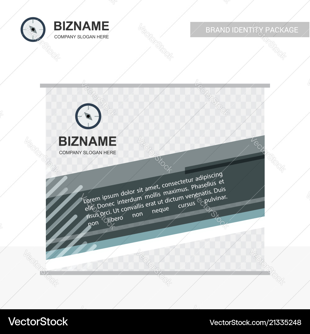 Company ads banner design with logo Royalty Free Vector