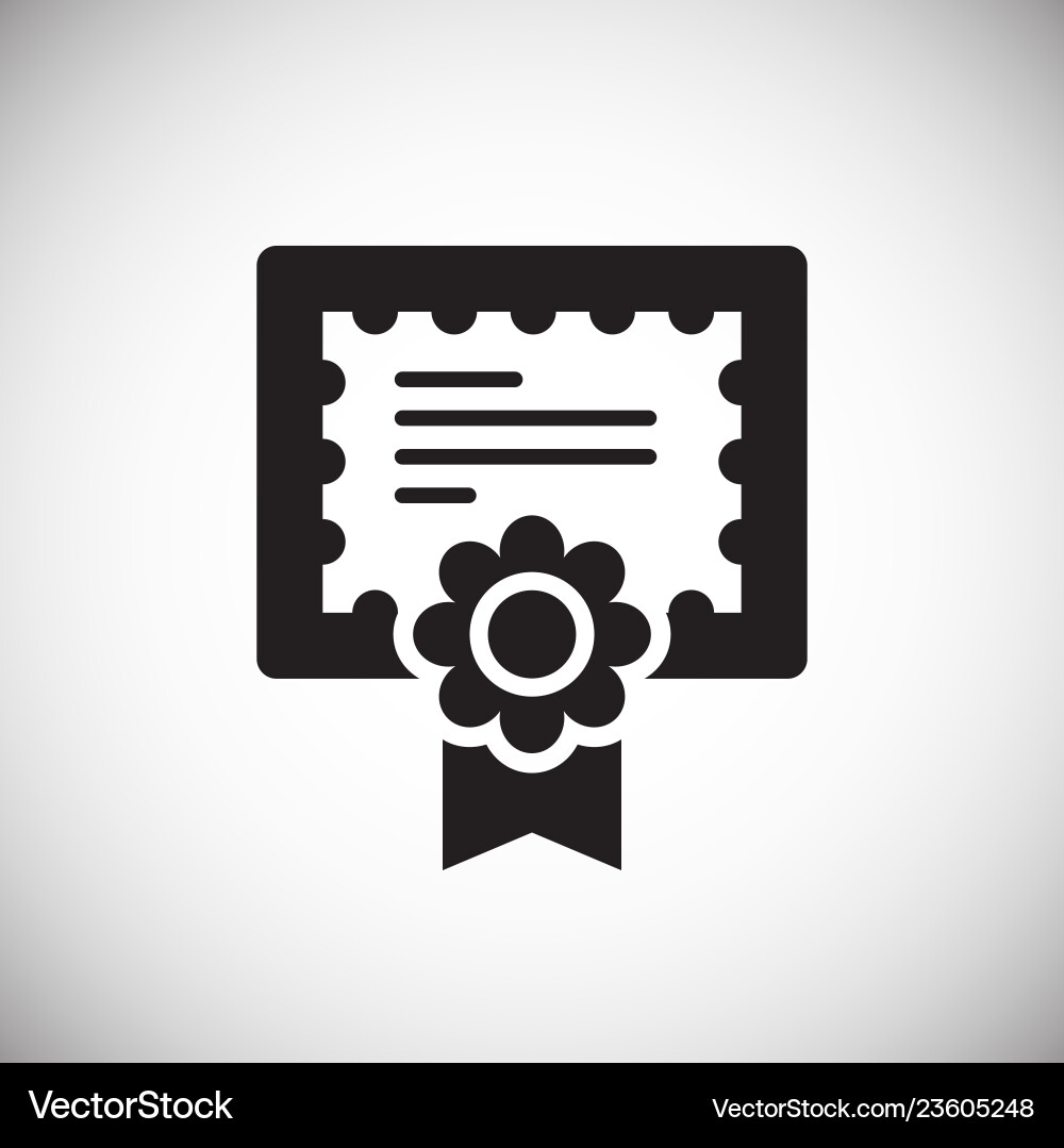 Diploma icon on white background for graphic Vector Image