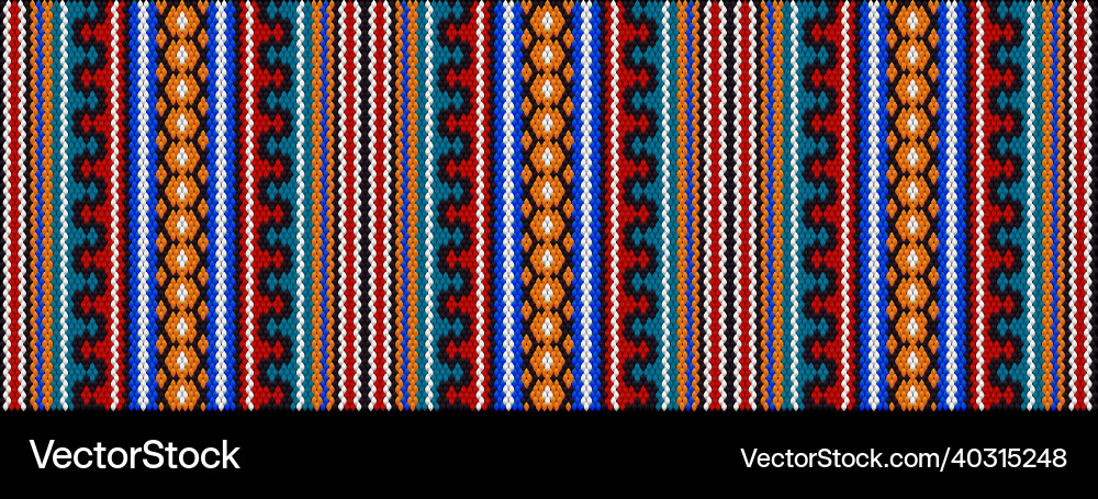 Folk ornament national pattern ethnic embroidery Vector Image